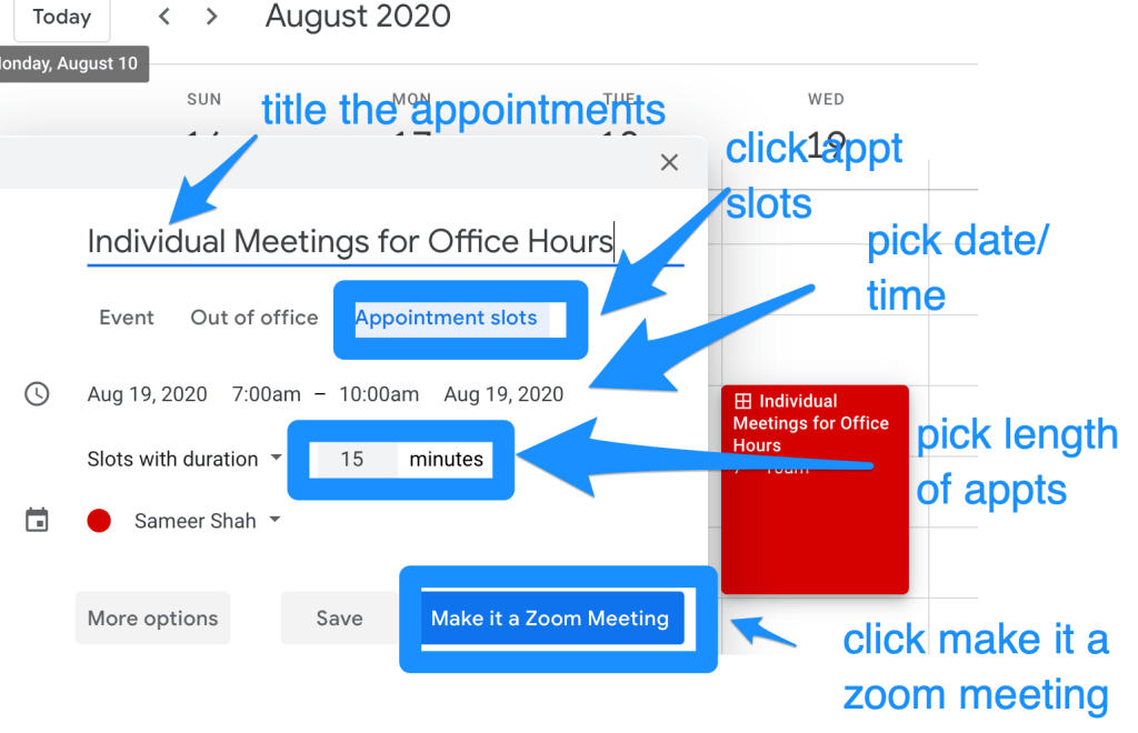How to have kids set up an individual zoom meeting online for office ...